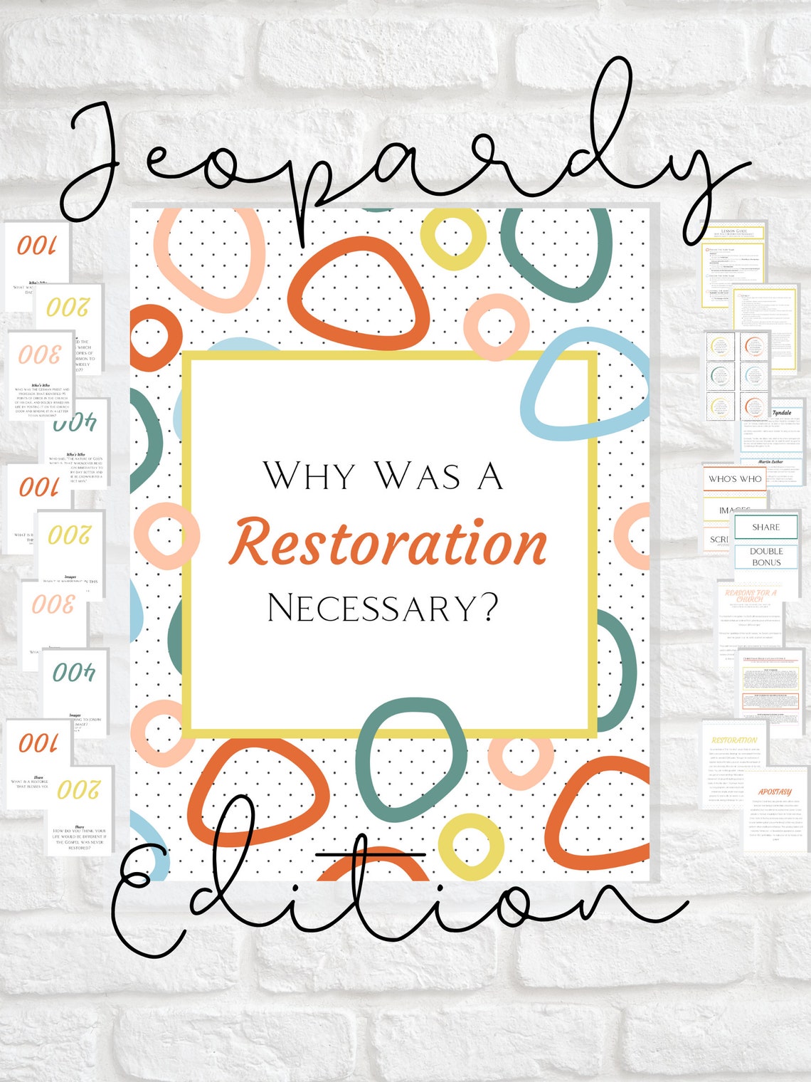 Why Was A Restoration Necessary. LDS YW Lesson. Printable Lesson and ...