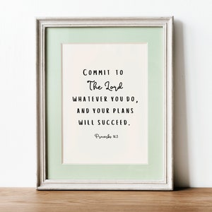 Proverbs 16v3 Commit to the Lord Whatever You Do and Your Plans Will ...