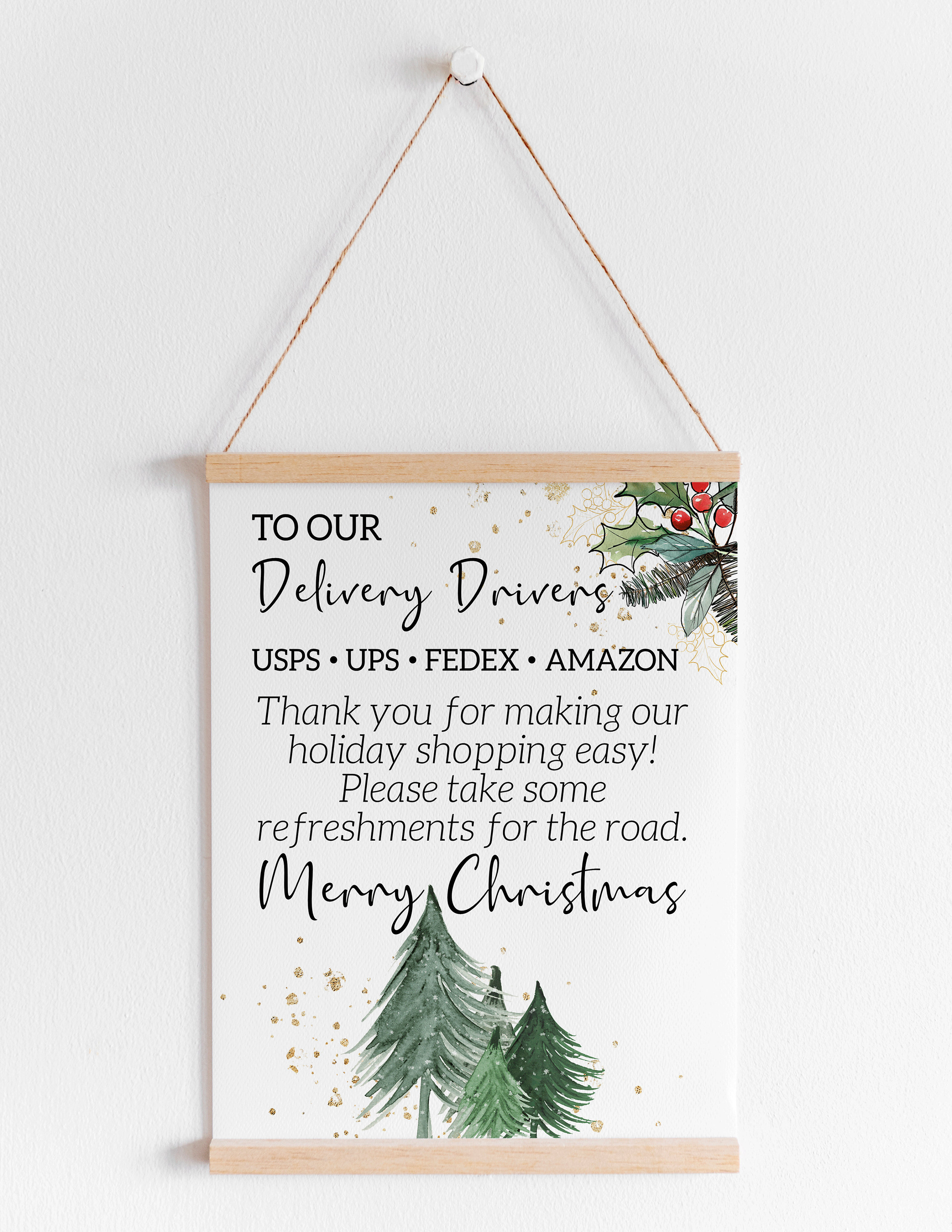 Delivery Driver Christmas Thank You Printable. Printable to Help Spread ...