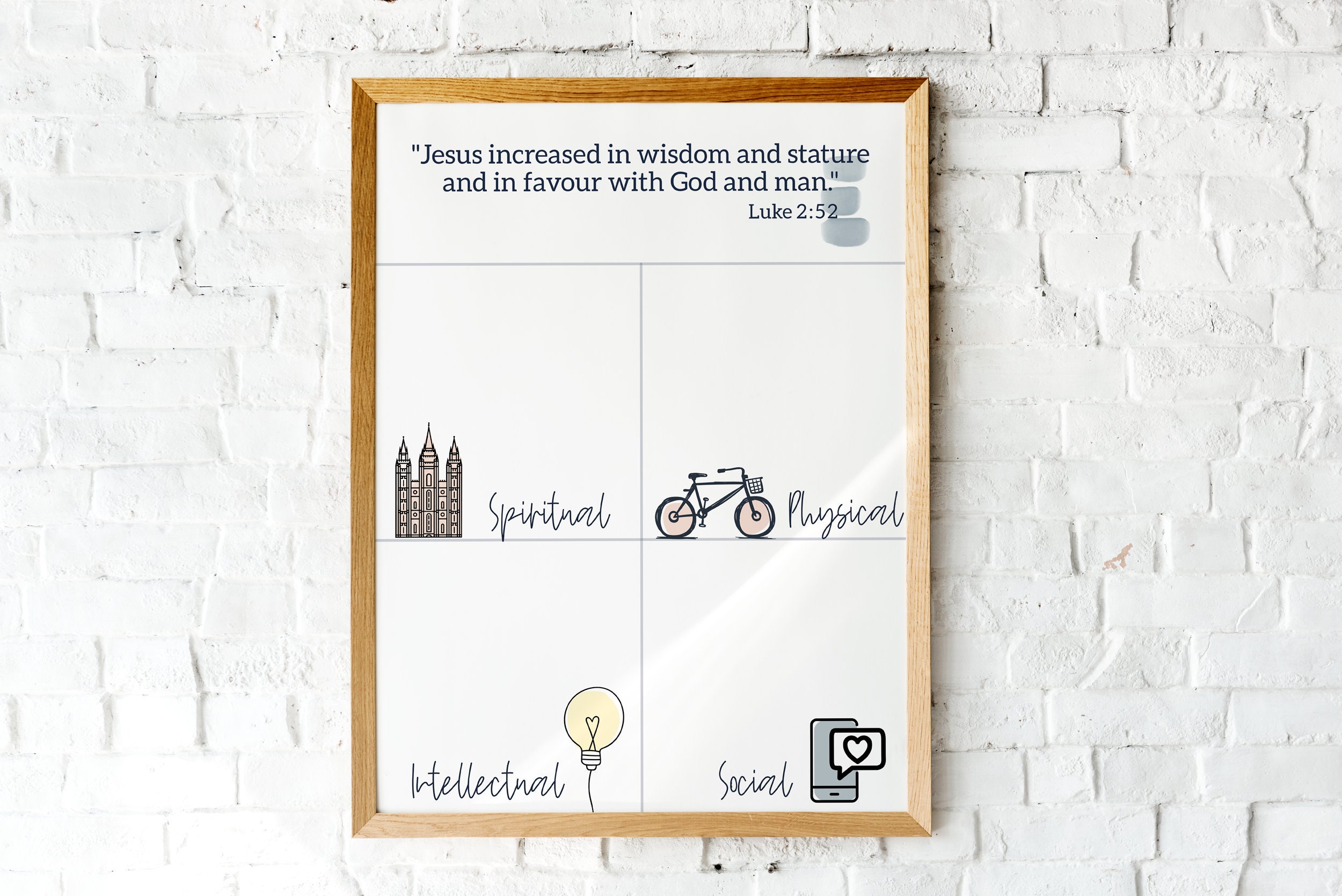 Four Goals Printable. Goal Prints. Spiritual, Physical, Intellectual ...