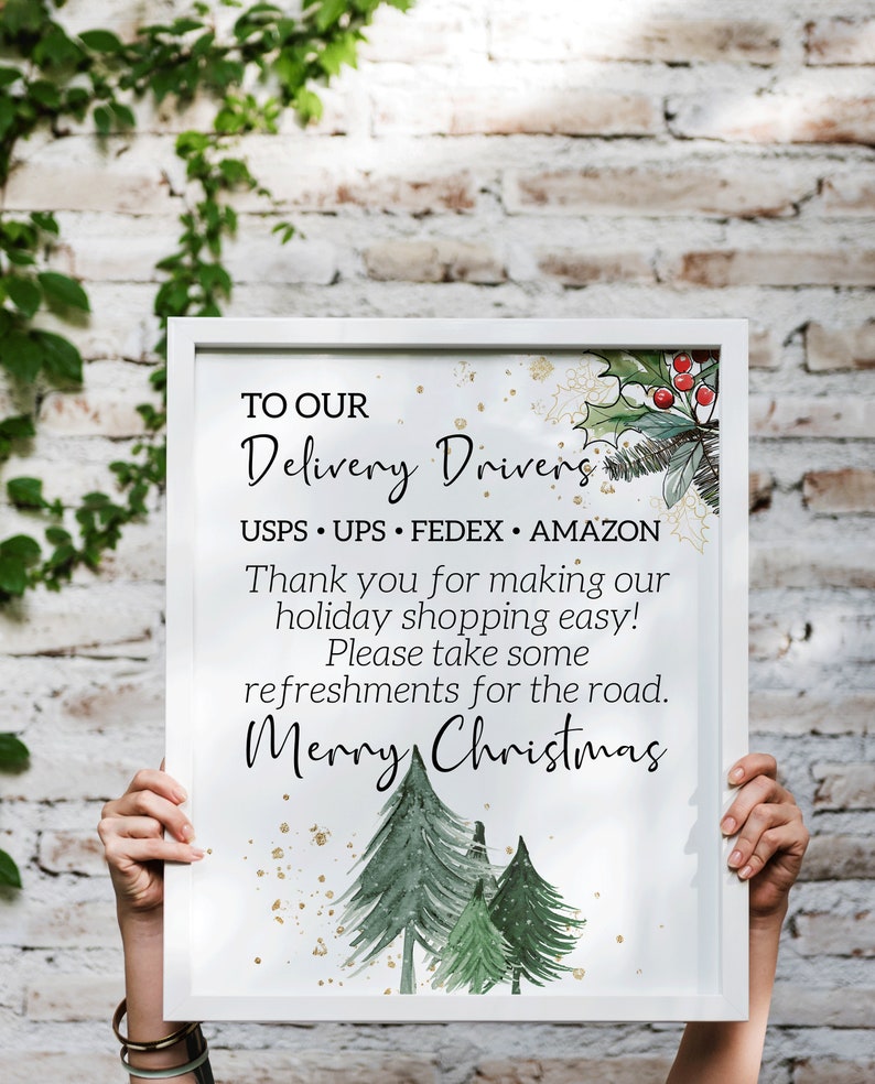 Delivery Driver Christmas Thank You Printable. Printable to Help Spread ...