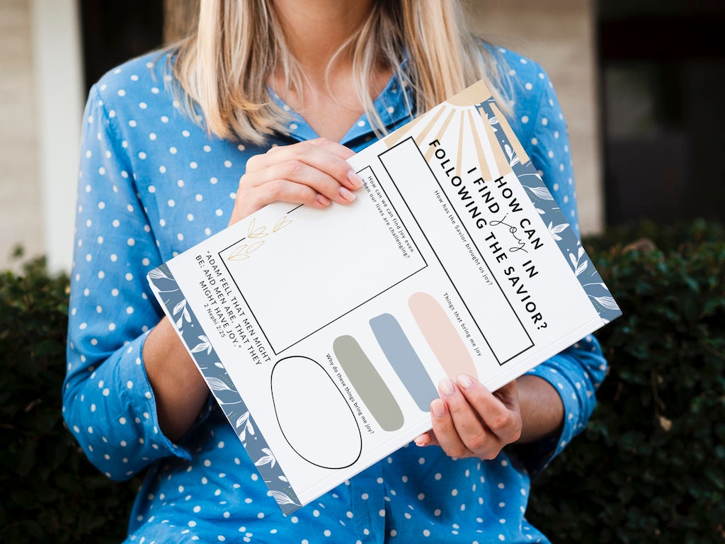 How Can I Find Joy in Following the Savior? August Lesson Worksheet and ...