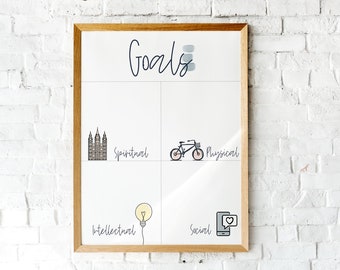Four Goals Printable - A Great Work. Spiritual, Physical, Intellectual ...