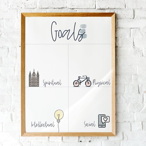 Four Goals Printable NEW VERSION. Spiritual Physical - Etsy