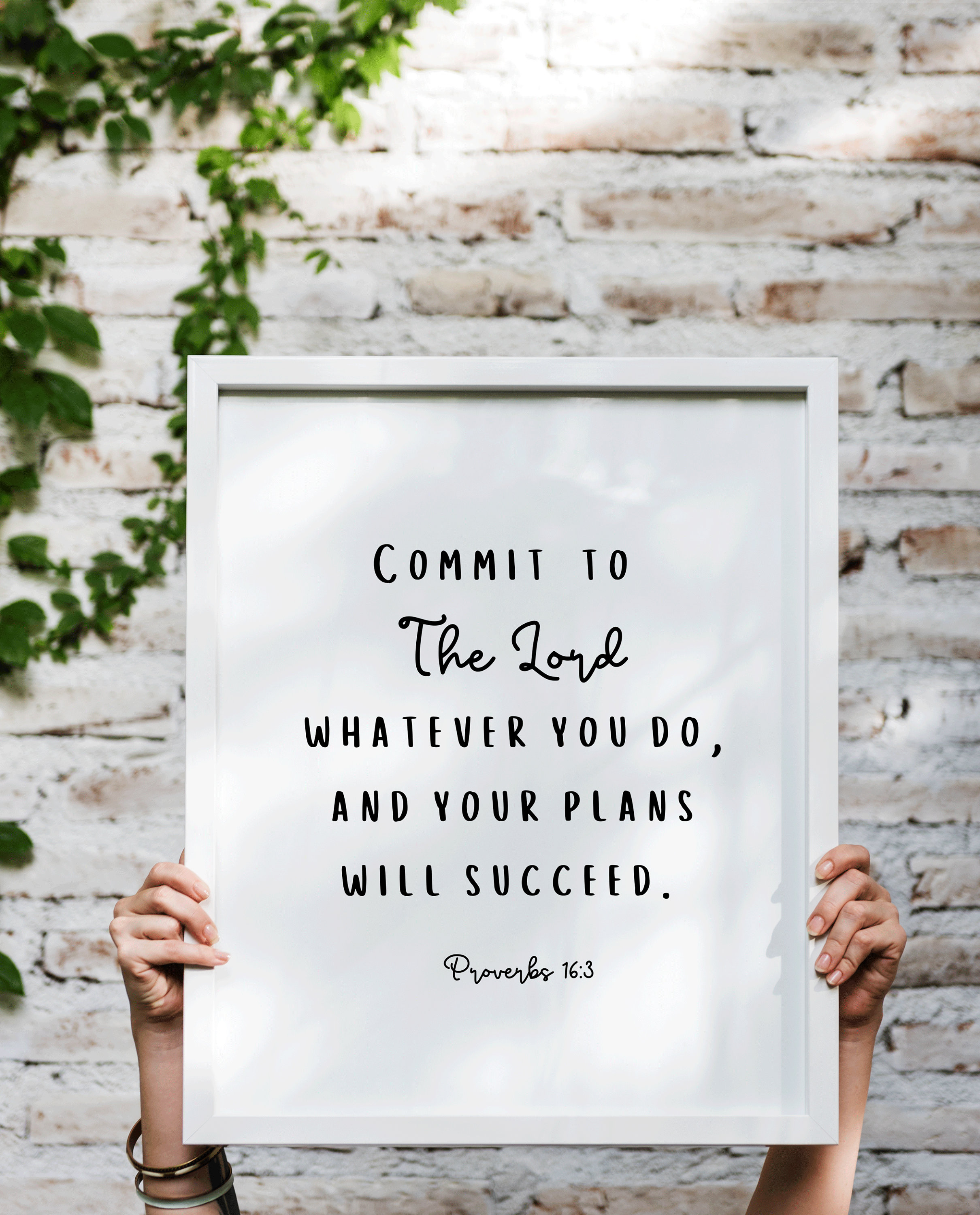 Proverbs 16v3 Commit to the Lord Whatever You Do and Your Plans Will ...