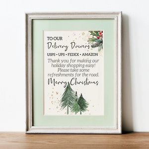 Delivery Driver Christmas Thank You Printable. Printable to Help Spread ...