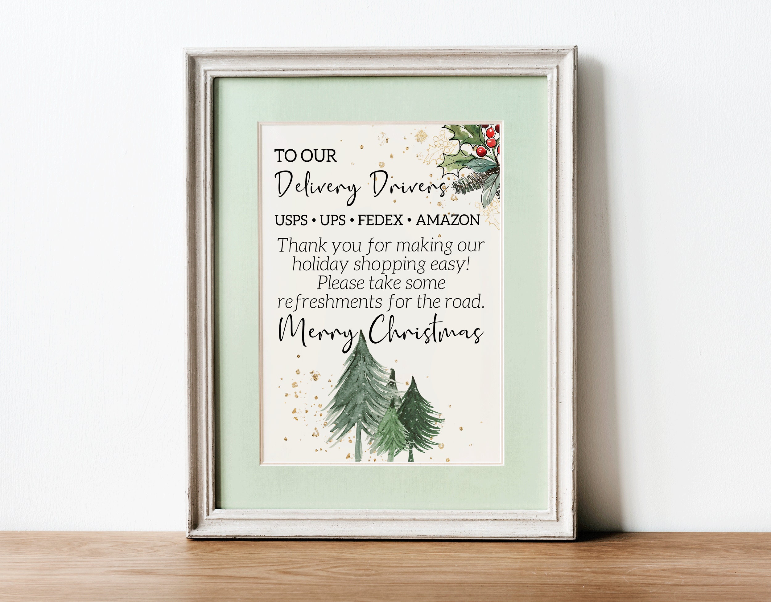 Delivery Driver Christmas Thank You Printable. Printable to Help Spread ...