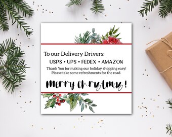 Delivery Driver Christmas Thank You Printable. Printable to Help Spread ...
