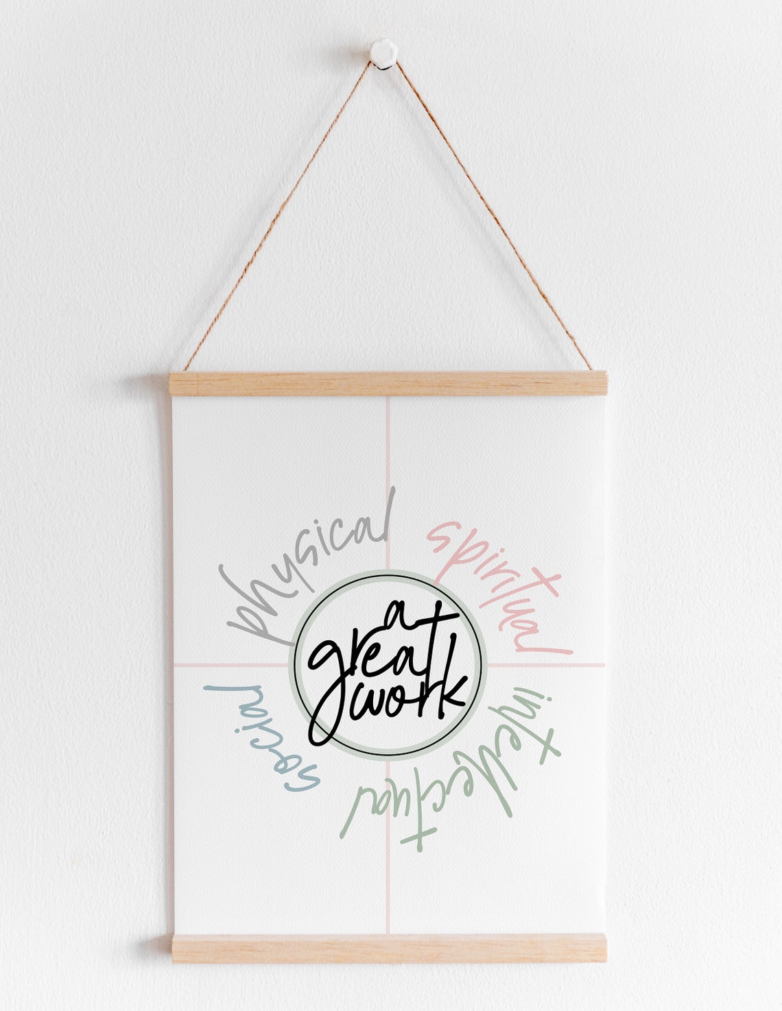 Four Goals Printable A Great Work. Spiritual, Physical, Intellectual ...