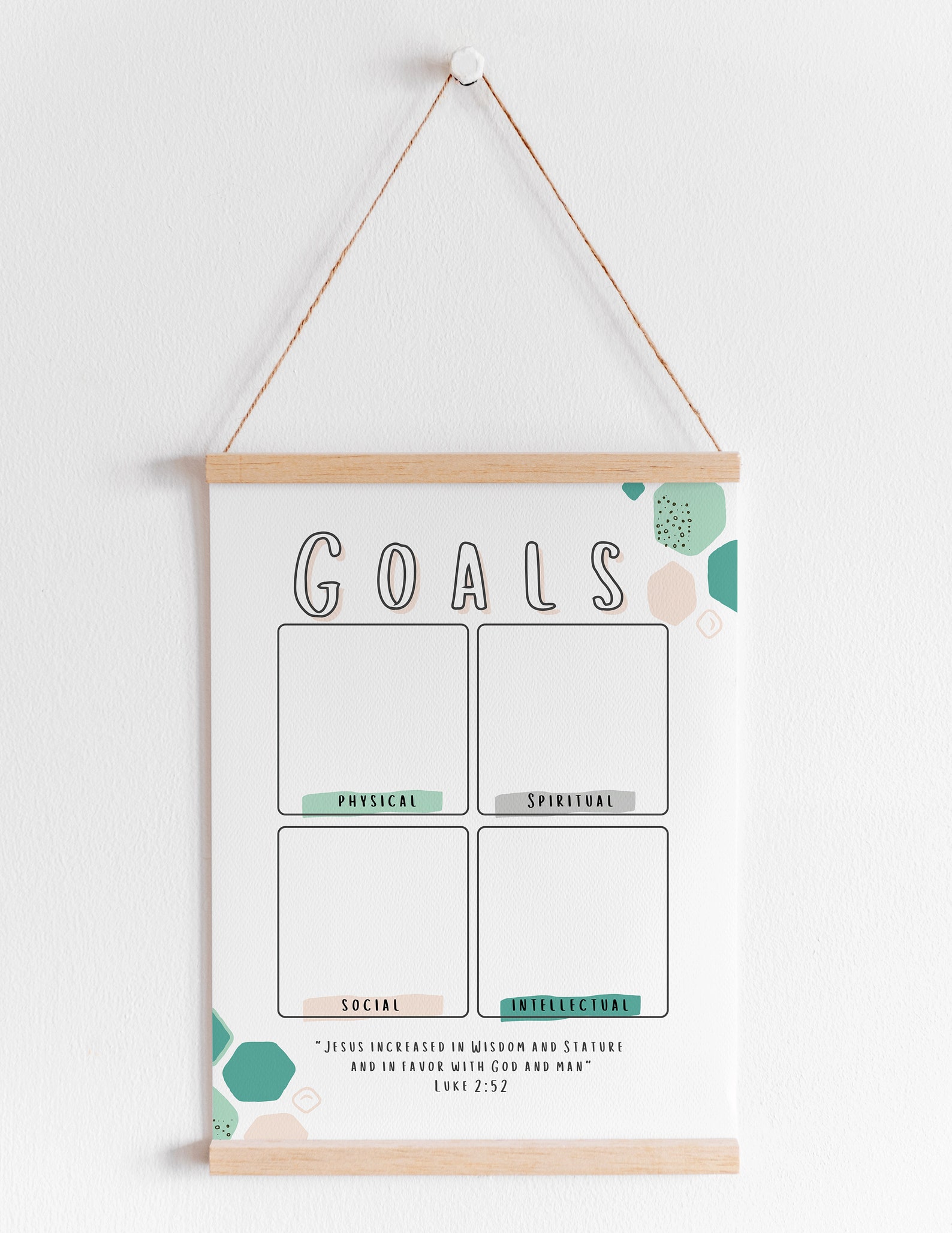 Four Goals Printable Geometric. Goal Prints. Spiritual, Physical ...