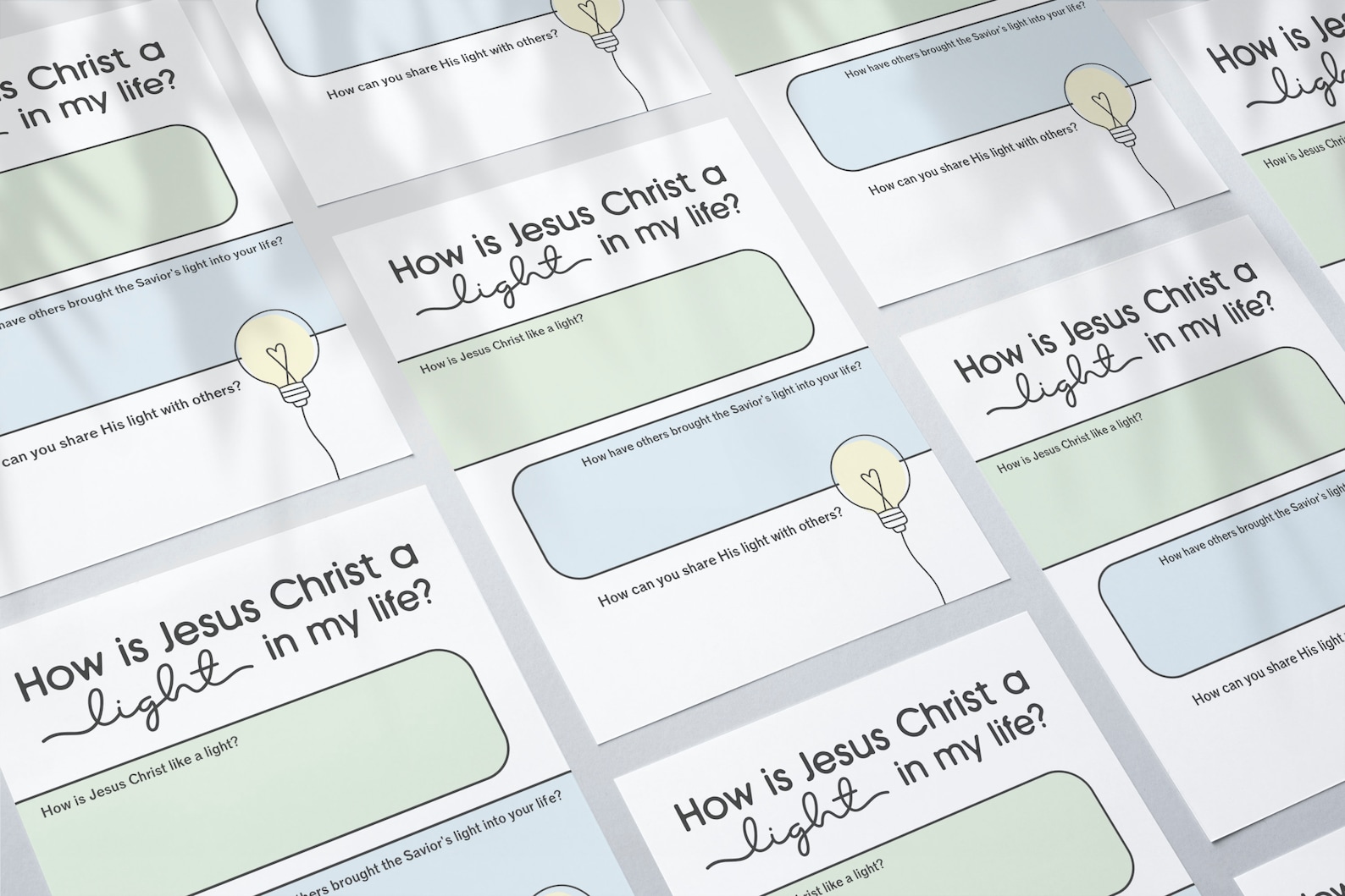 How is Jesus Christ a Light in My Life? Printable Lesson Worksheet AND ...