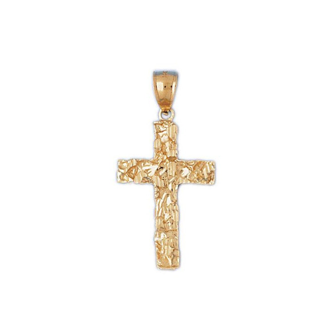 14k Solid Gold Cross Pendant Religious Pendant Necklace Charm - Etsy