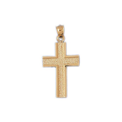 14k Solid Gold Cross Pendant Religious Pendant Necklace Charm - Etsy