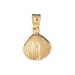 14k Yellow Gold Shell Nautical Charm Pendant - Etsy