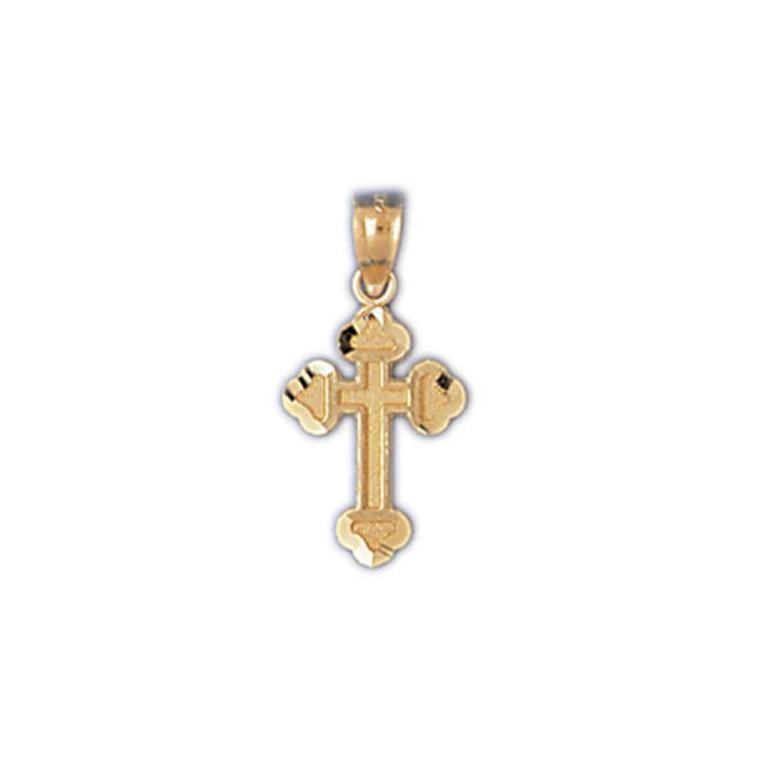 14k Solid Gold Cross Pendant Religious Pendant Necklace Charm - Etsy