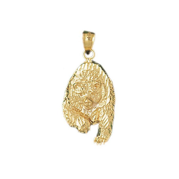 14k amarillo sólido oro oso encanto animal oso colgante - Etsy España