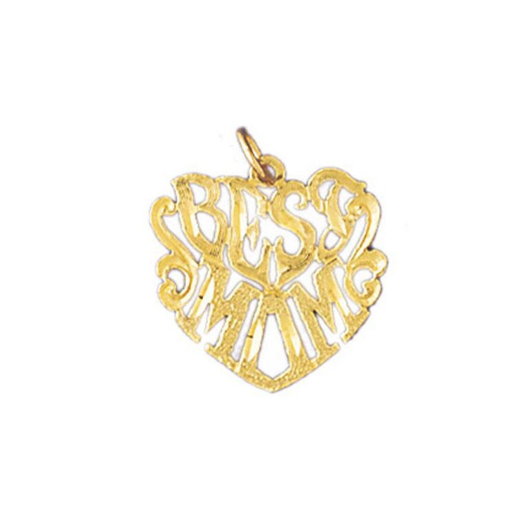 14k Gold Mom Pendant Birthday Gift Mothers Day Gift for Mom - Etsy