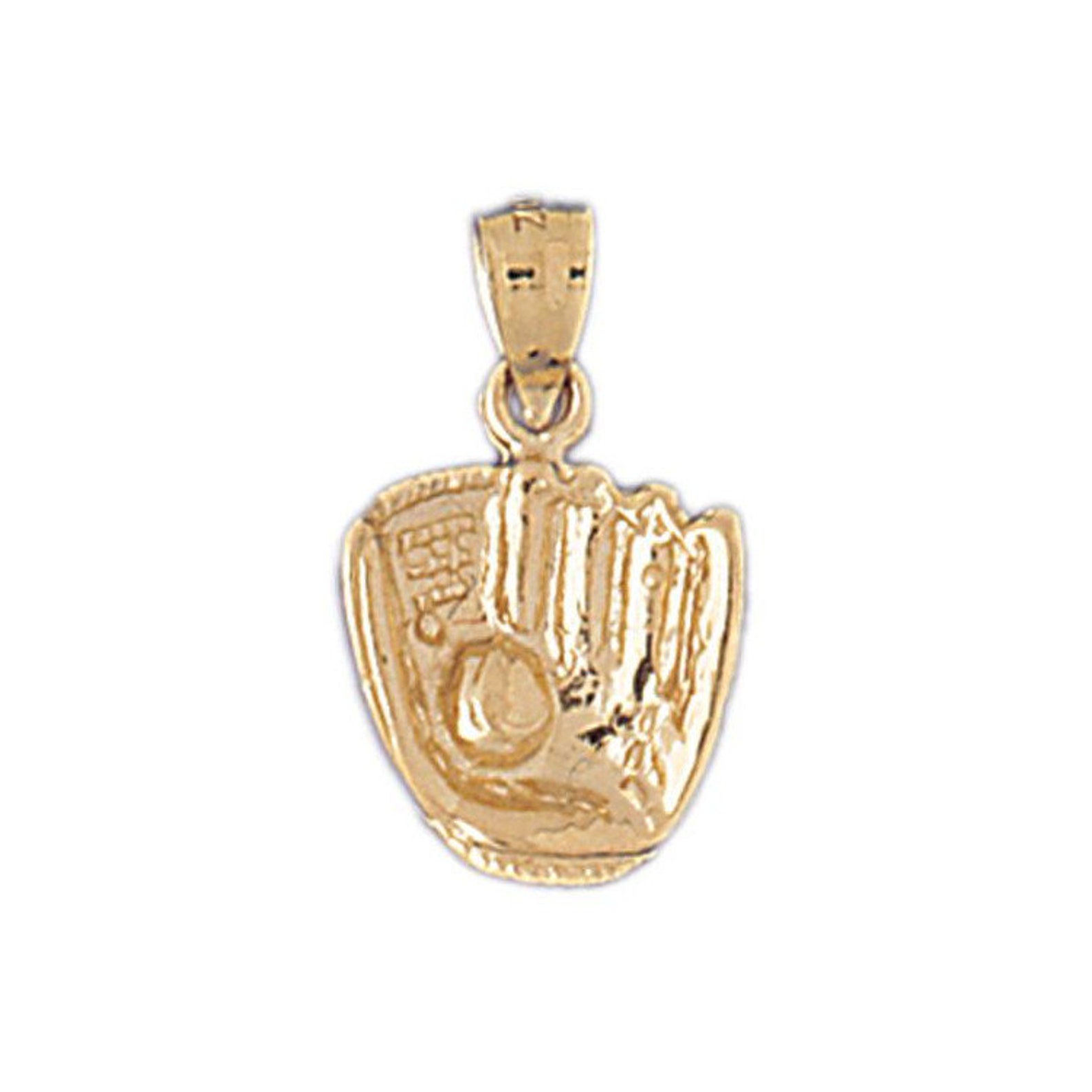 14k Solid Yellow Gold Baseball Charm Sports Pendant Baseball - Etsy