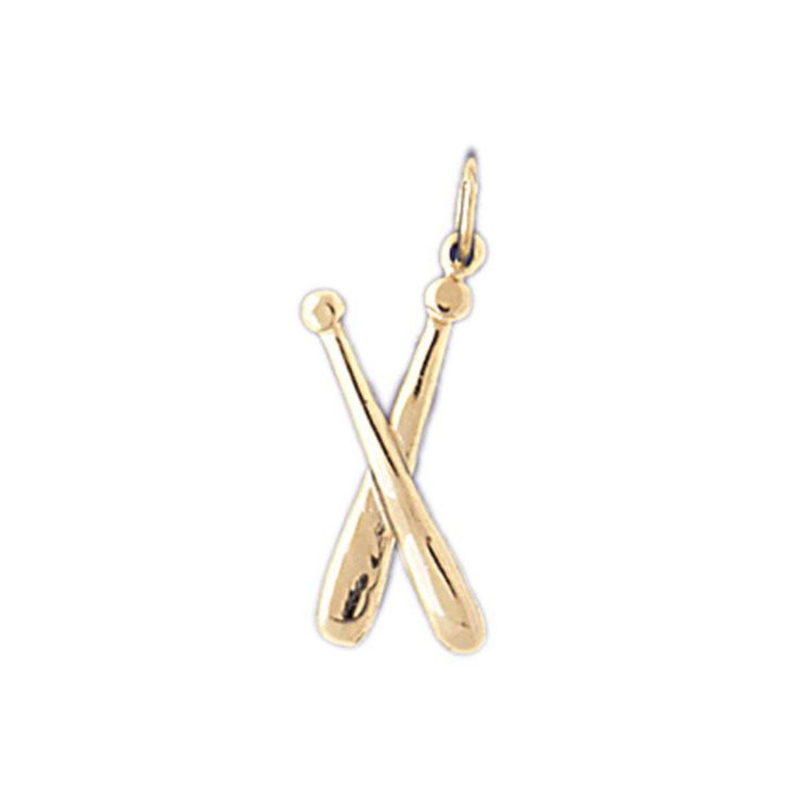 14k Solid Yellow Gold Baseball Charm Sports Pendant Baseball - Etsy
