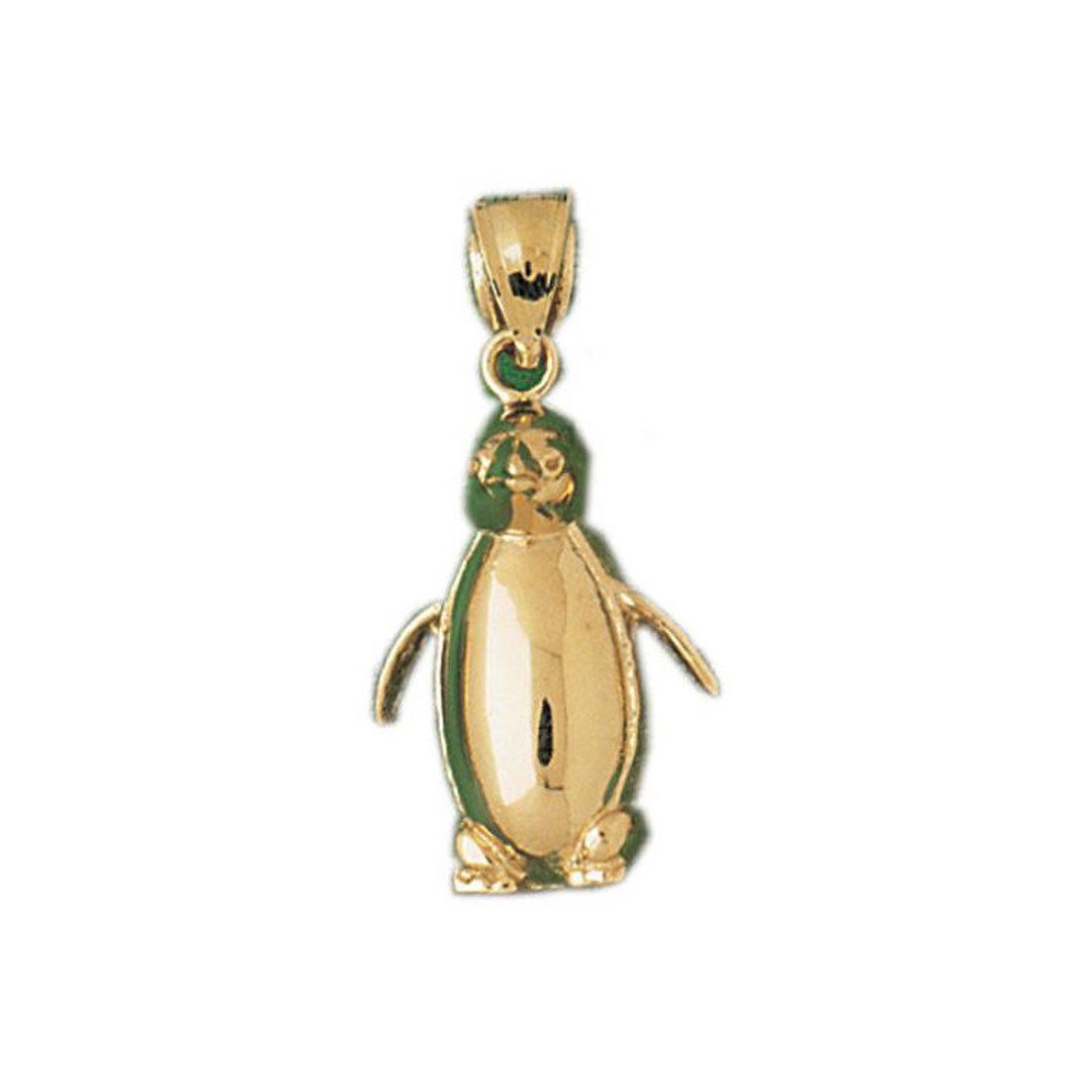 14k Solid Yellow Gold Penguin Charm Animal Pendant - Etsy