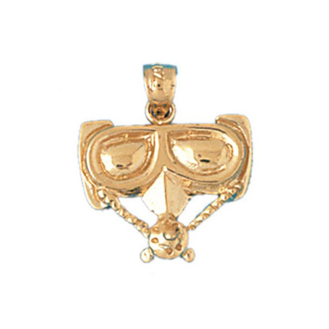 14k Gold Scuba Diver Pendant Nautical Charm - Etsy