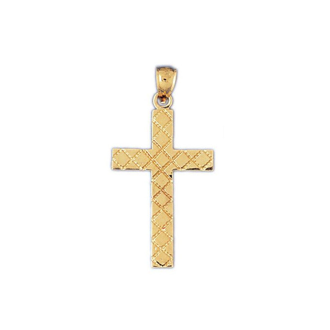 14k Solid Gold Cross Pendant Religious Pendant Necklace Charm - Etsy