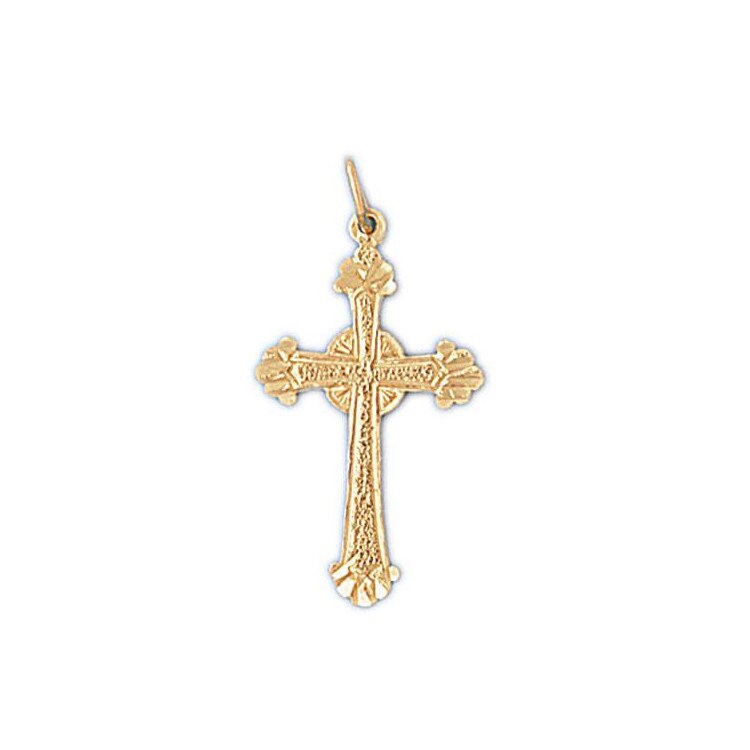 14k Solid Gold Cross Pendant Religious Pendant Necklace Charm - Etsy