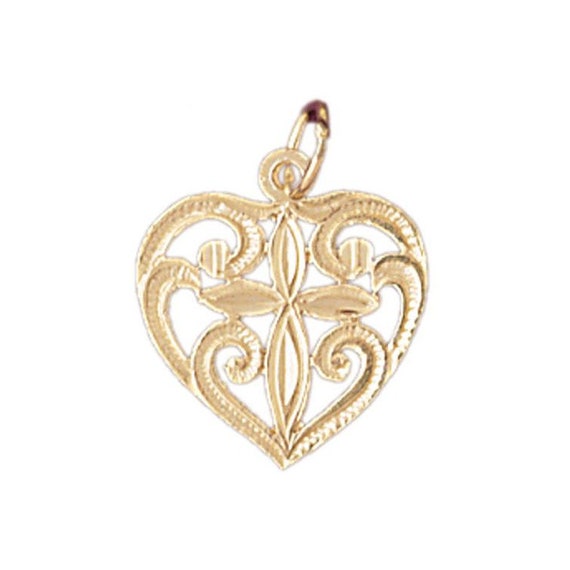 14k Solid Gold Cross Pendant Religious Pendant Necklace Charm - Etsy