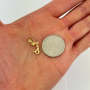 14k Solid Yellow Gold Mermaid Nautical Charm Fish Pendant - Etsy