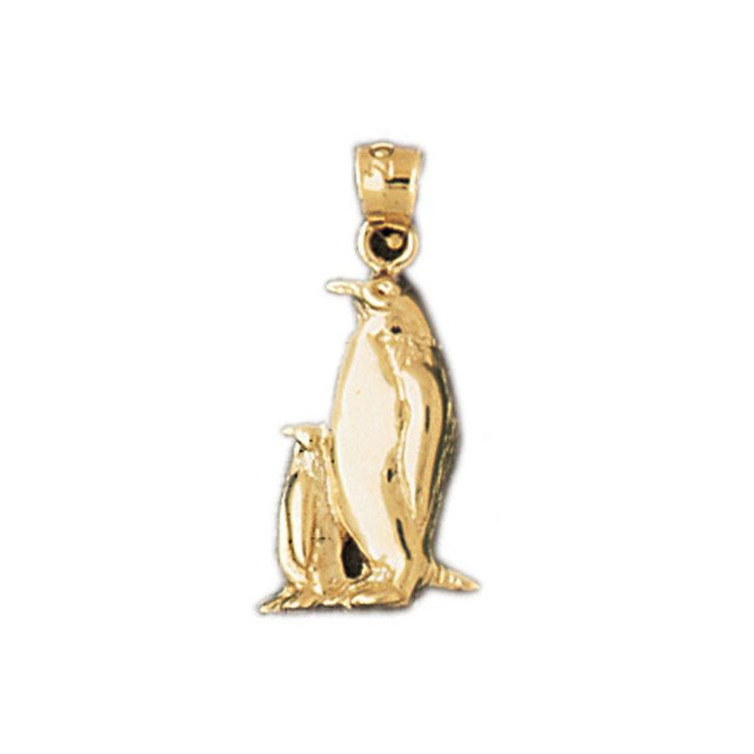 14k Solid Yellow Gold Penguin Charm Animal Pendant - Etsy