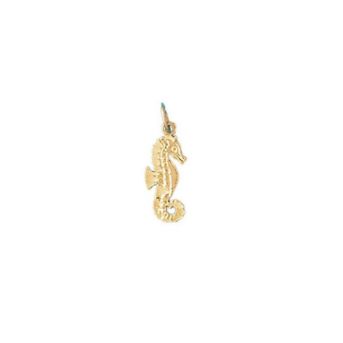 14k Gold Seahorse Pendant Nautical Charm | Etsy
