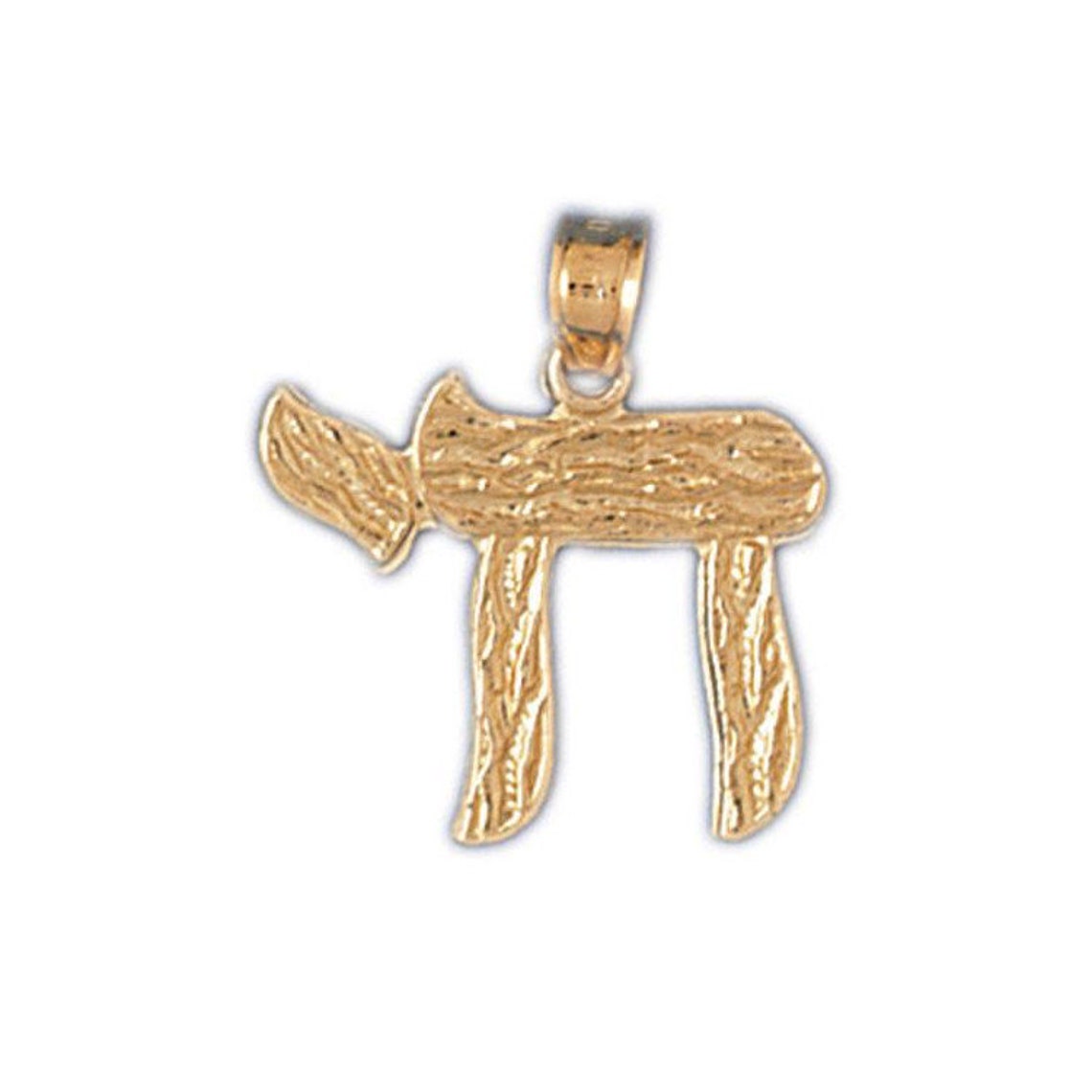 14k Solid Gold Jewish Pendant Religious Pendant Chai Necklace - Etsy