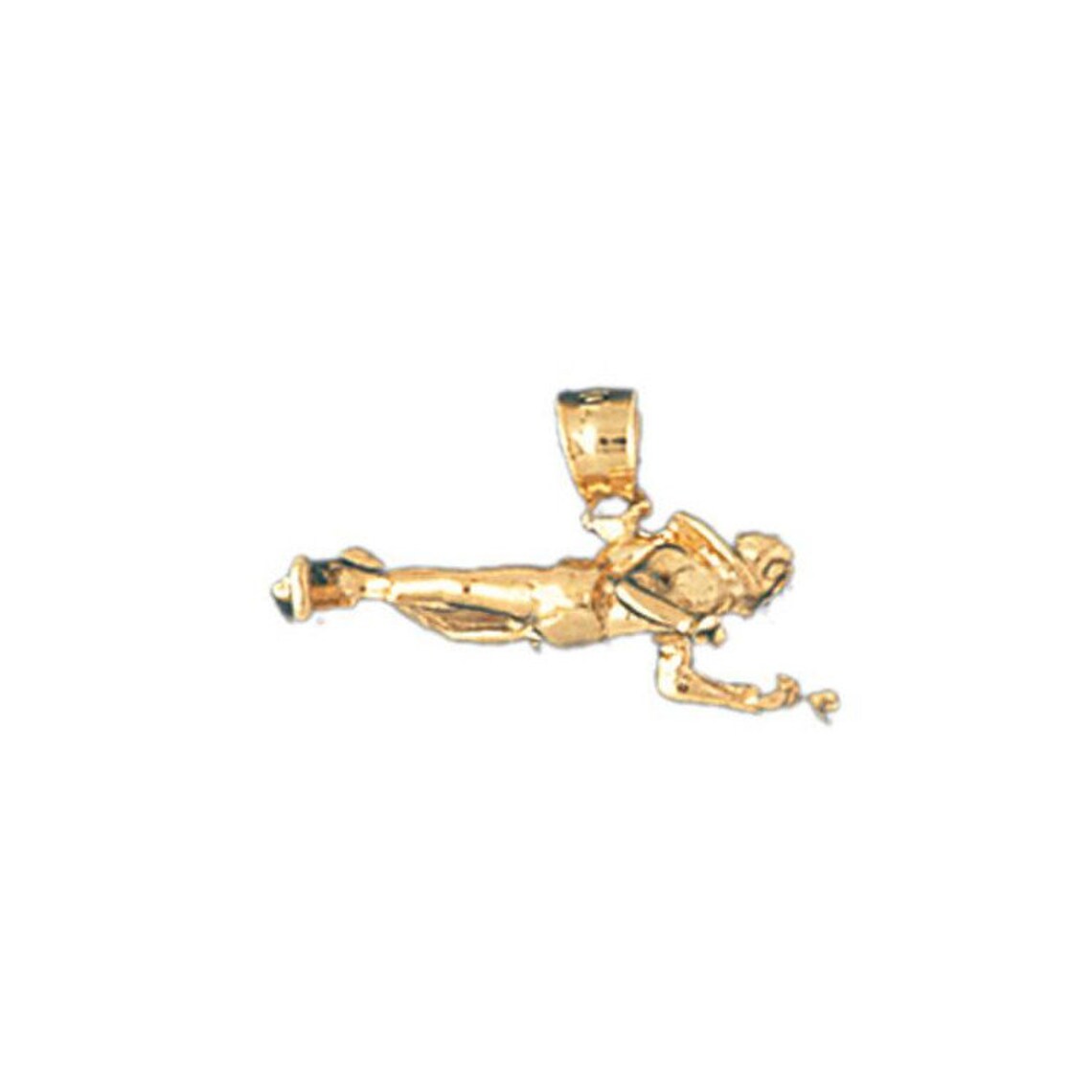 14k Gold Scuba Diver Pendant Nautical Charm - Etsy