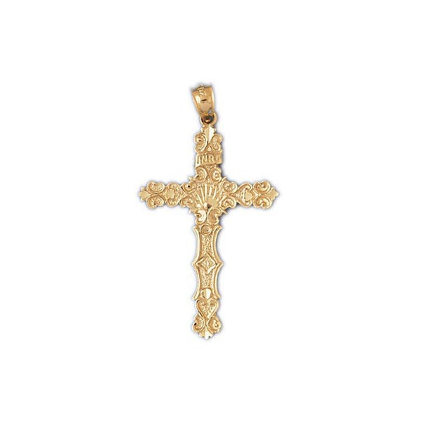 Large 14k Gold Cross - Etsy