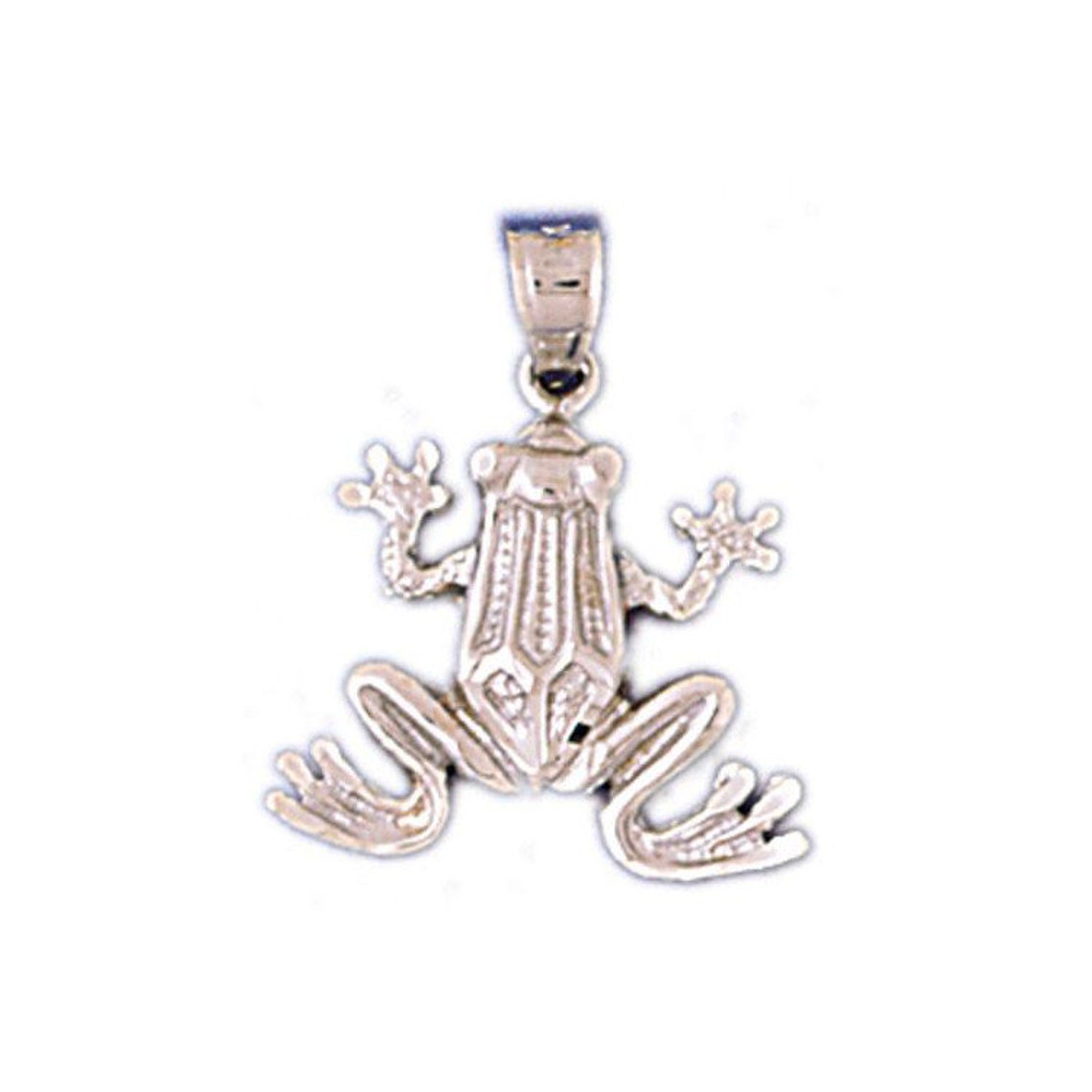 14k Solid White Gold Frog Nautical Charm - Etsy