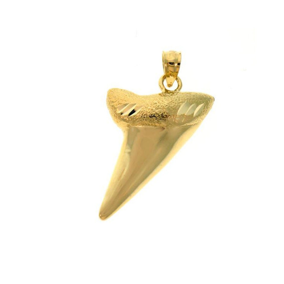 14k Gold Shark Tooth Pendant Nautical Charm - Etsy