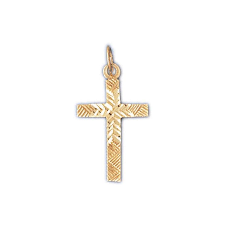 14k Solid Gold Cross Pendant Religious Pendant Necklace Charm | Etsy