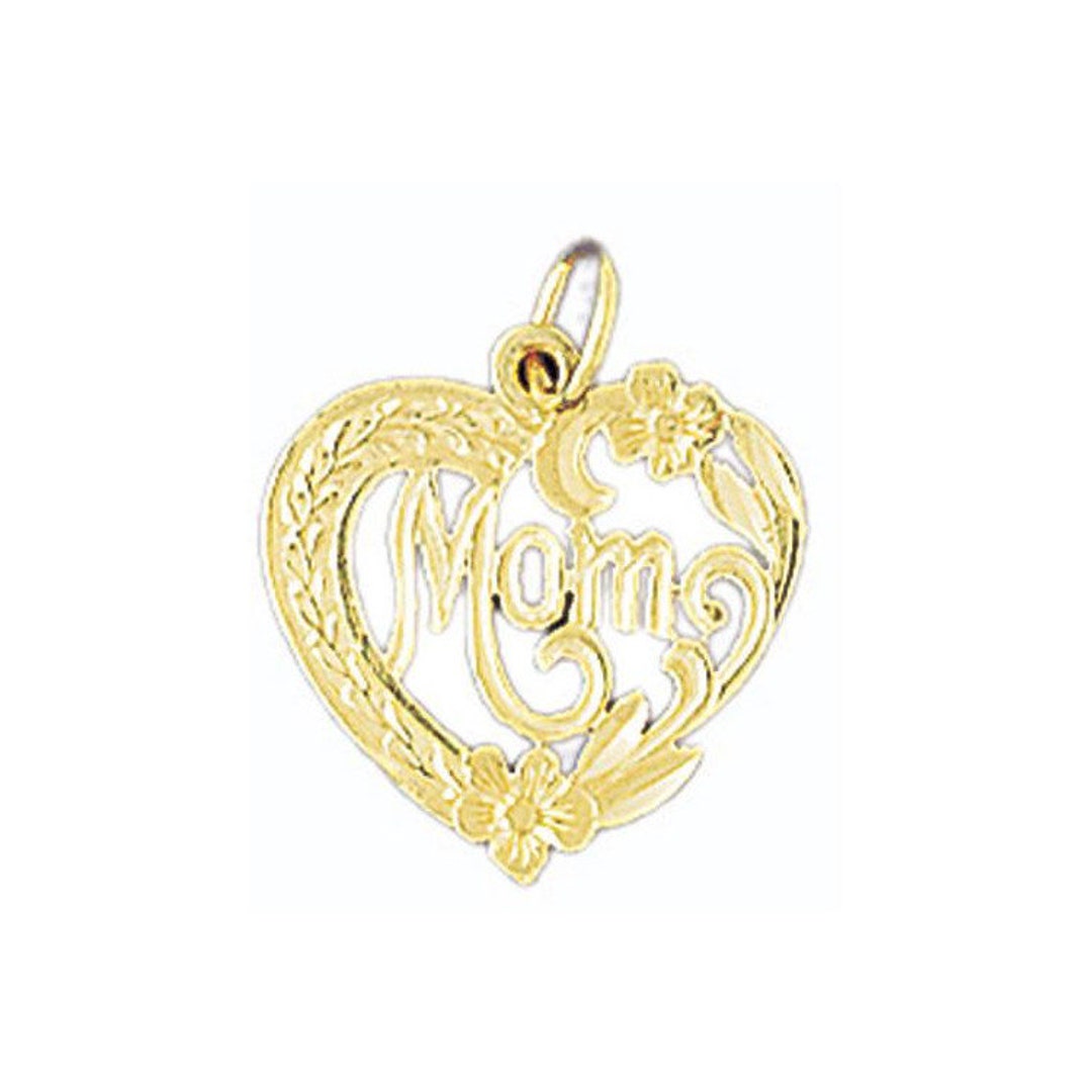 14k Gold Mom Pendant Birthday Gift Mothers Day Gift for Mom - Etsy