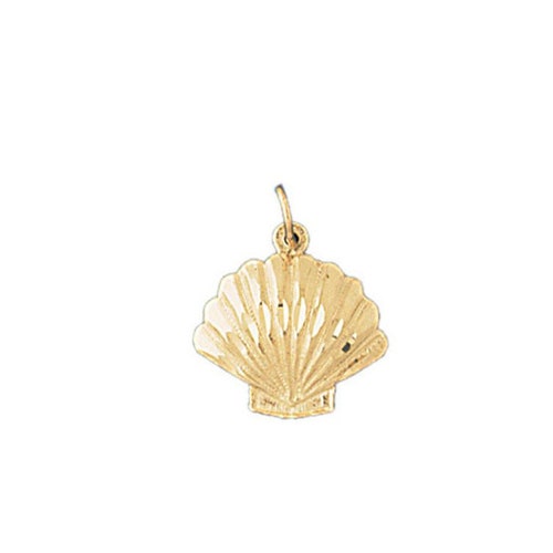 14k Solid Yellow Gold Mermaid Nautical Charm Fish Pendant - Etsy