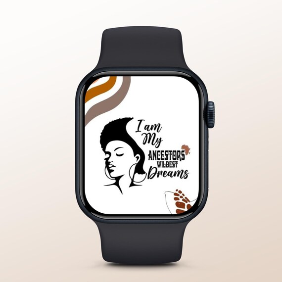 Afro Girl Watch Face Wallpaper With Slogan Smartwatch Cadran - Etsy