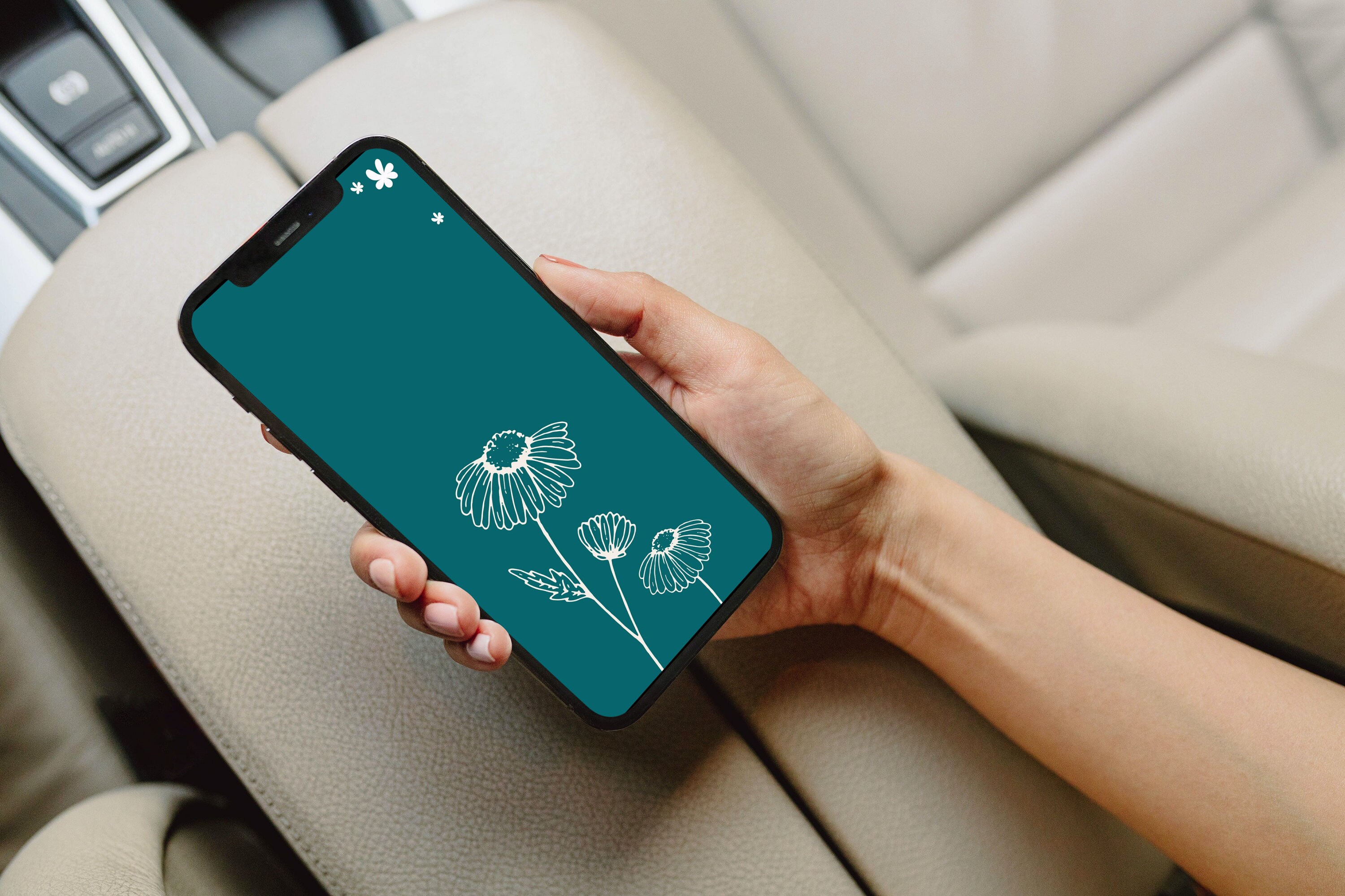 Teal Phone Wallpaper for Iphone & Android Cellphone Minimal - Etsy