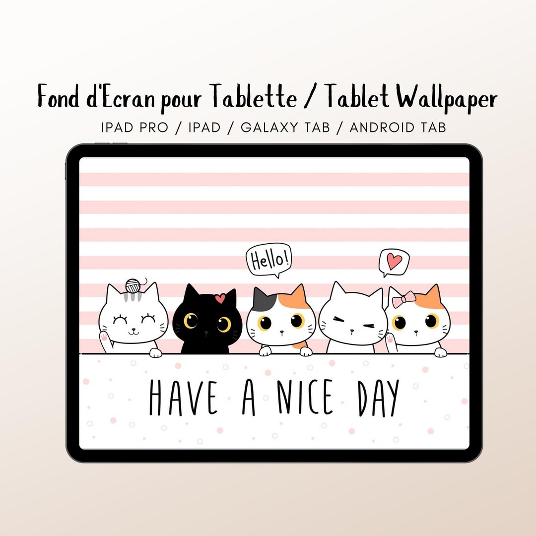 Cute Tablet Wallpaper for Ipad, Android Tablet, Microsoft Tablet Boho ...
