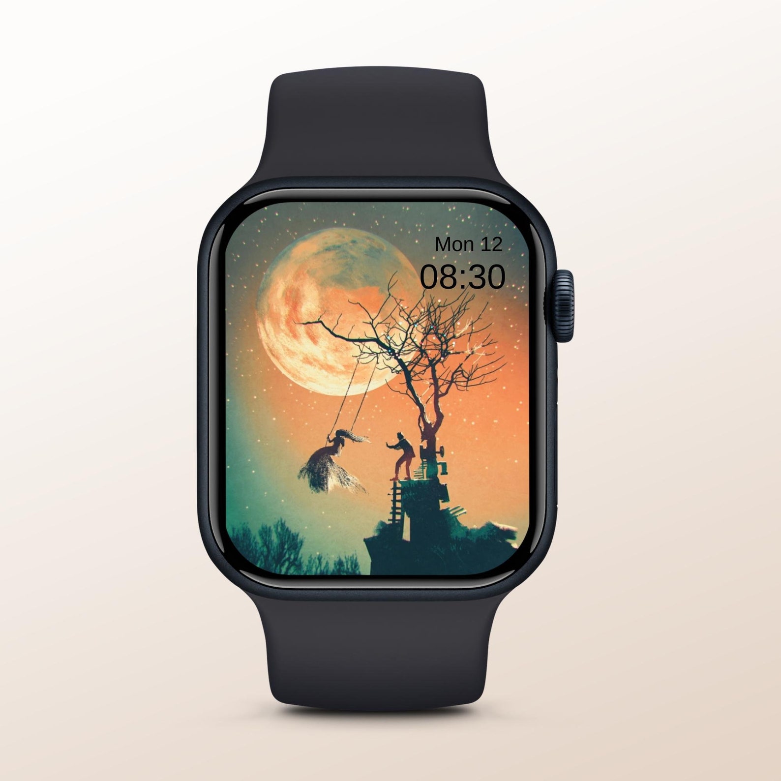 Starry Halloween Night Watch Wallpaper Smartwatch Wallpaper Apple Watch ...