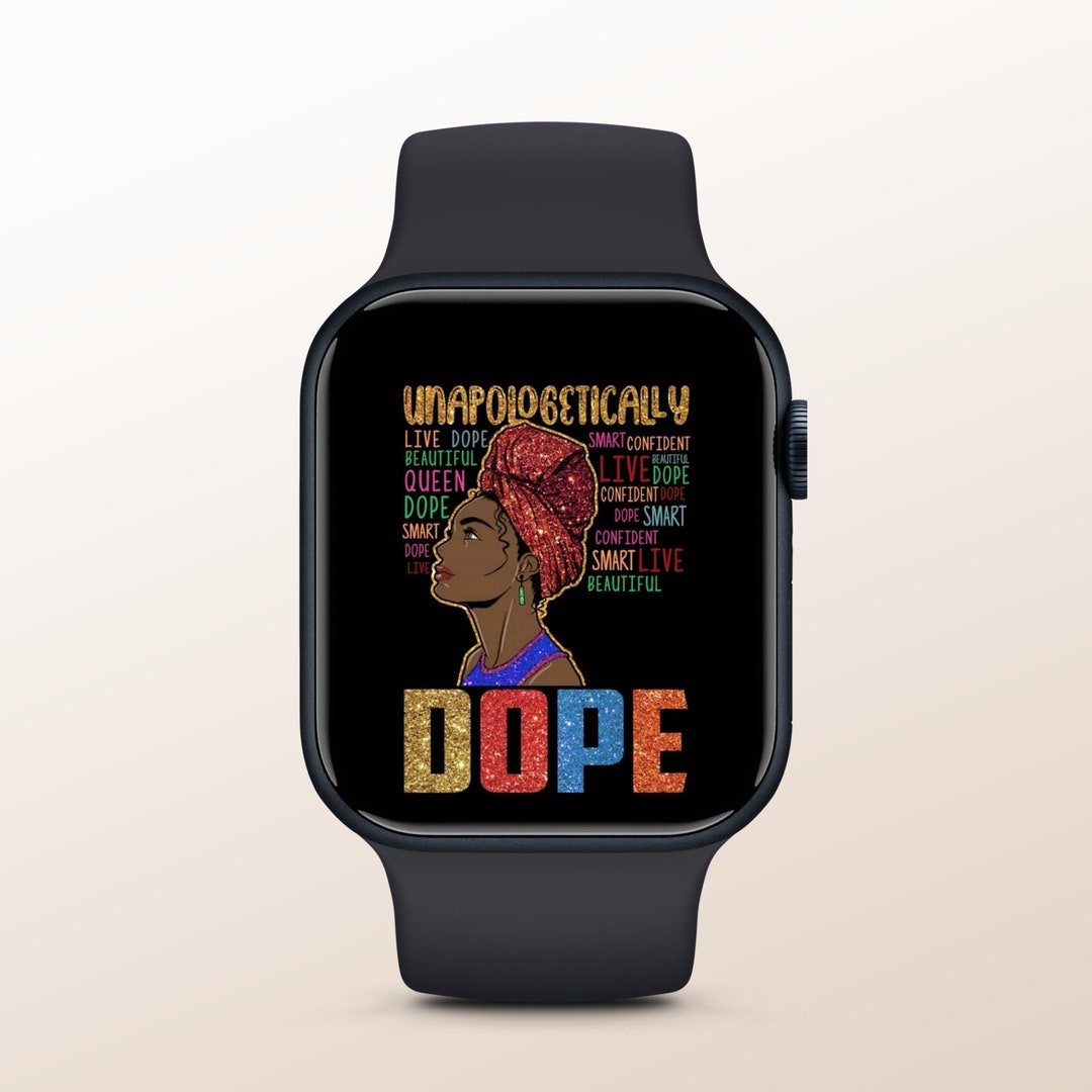 Black Slogan Watch Face Wallpaper for Apple Watch, Galaxy Watch, Fitbit ...