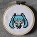 Hatsune Miku Vocaloid Cross-stitch Small Handmade - Etsy