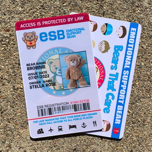 Emotional Support Stuffed Animal - Etsy