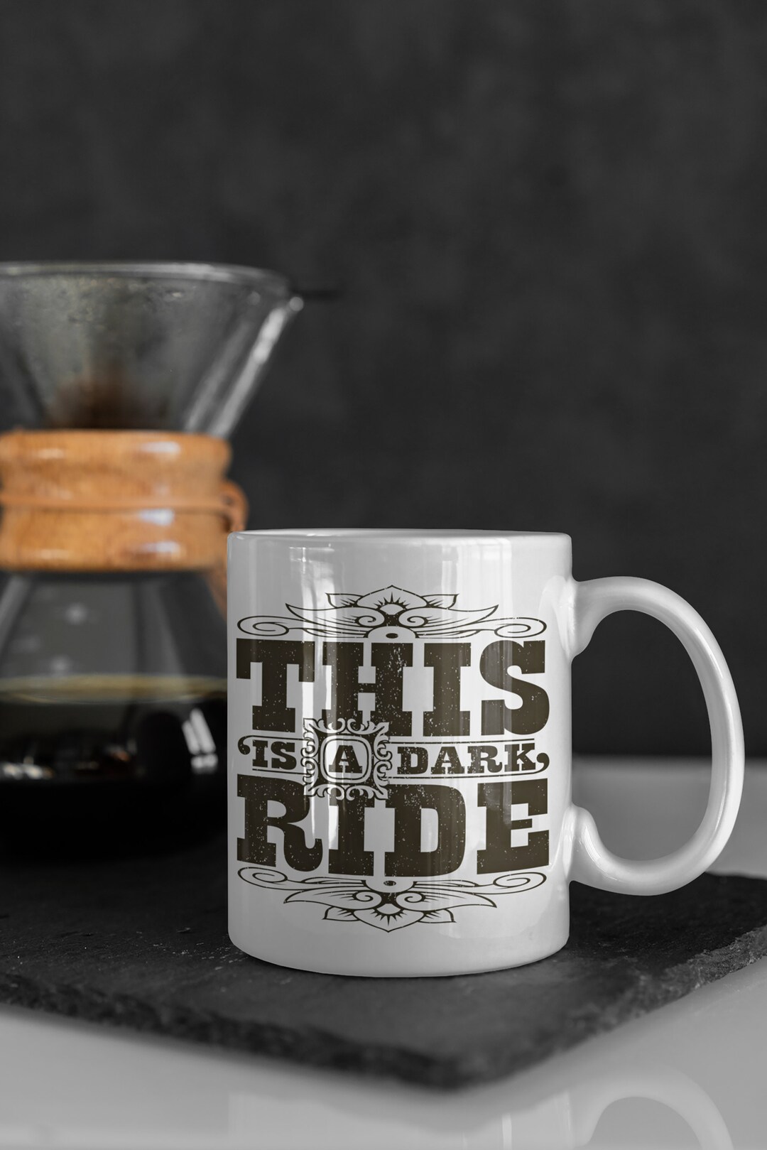 This is a Dark Ride Mug, Dark Ride Mug, Cynic Mug, Pessimist Mug ...