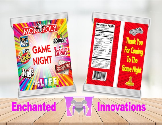 Game Night Chip Bag - Etsy