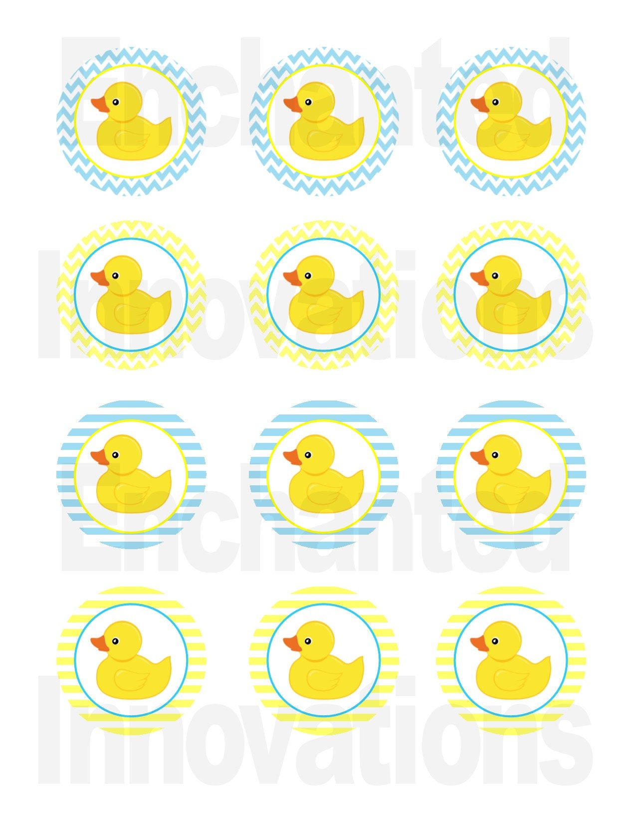 Rubber Duck Cupcake Toppers Rubber Ducky Cupcake Toppers Rub-a-dub-dub ...