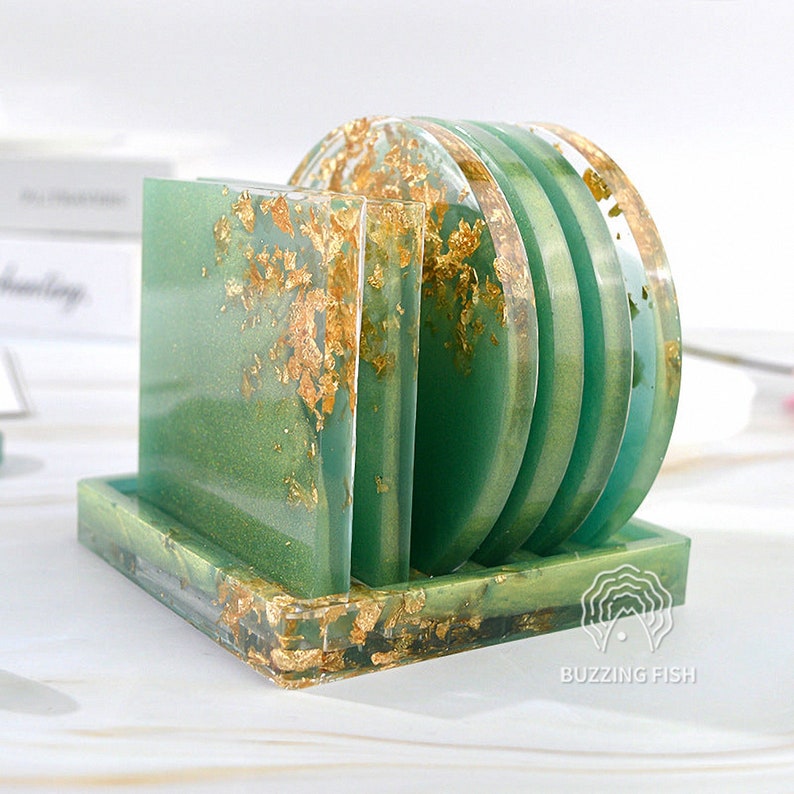 Creative Resin Coaster Mold Set With Holder - Etsy